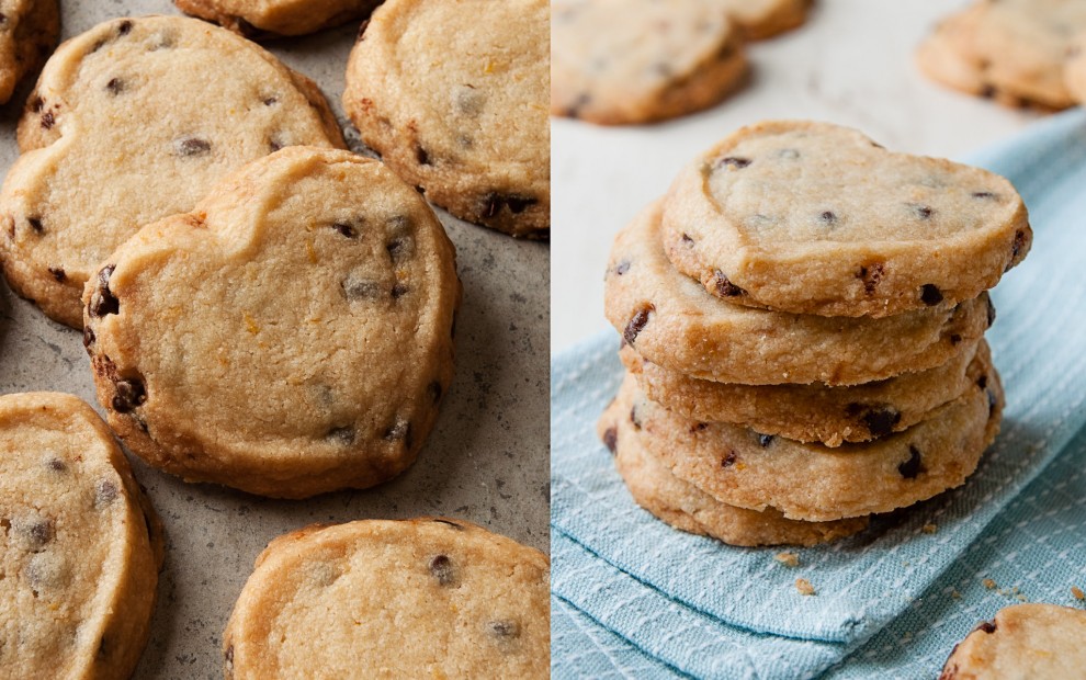 Orange Chocolate Chip Shortbread - I bake he shoots